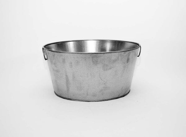 Galvanized Round Wash Tub-8 Inches High x 16 Inches Diameter ...