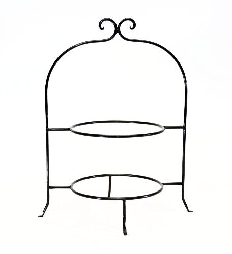 Handmade Wrought Iron Double Tier Plate Rack- 17.5 Inches High X 8 Inc ...