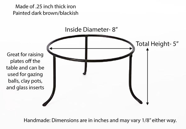 Metal Plate Riser-5 Inches High X 8 Inches in Diameter, Painted Bronze ...