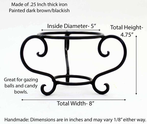 Handmade Iron Triple S Stand Base, Bronze Color- 4.75 Inches High x 8 ...